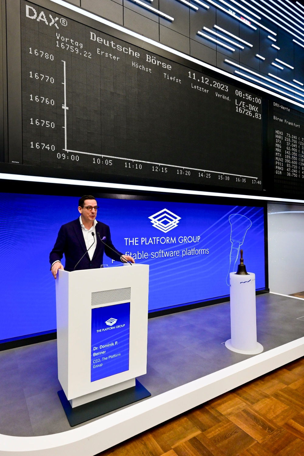 The Platform Group AG eröffnet Frankfurter Börse und feiert Debüt - The ...